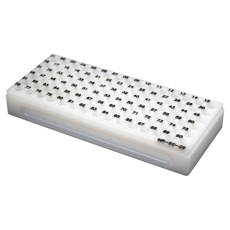 90 Position CPVC Micro Sample Rack - 8 mm OD