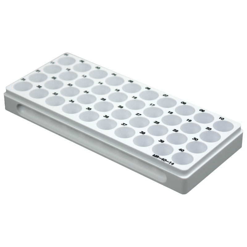 40 Position CPVC Micro Sample Rack - 14 mm OD