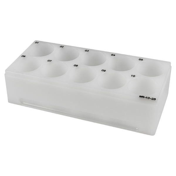 10 Position CPVC Micro Sample Rack - 28 mm OD