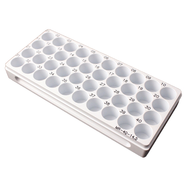 40 Position CPVC Micro Sample Rack - 14.5 mm OD
