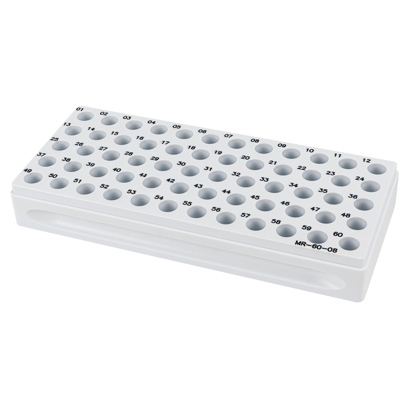 60 Position CPVC Micro Sample Rack - Deep Hole Version - 8 mm OD
