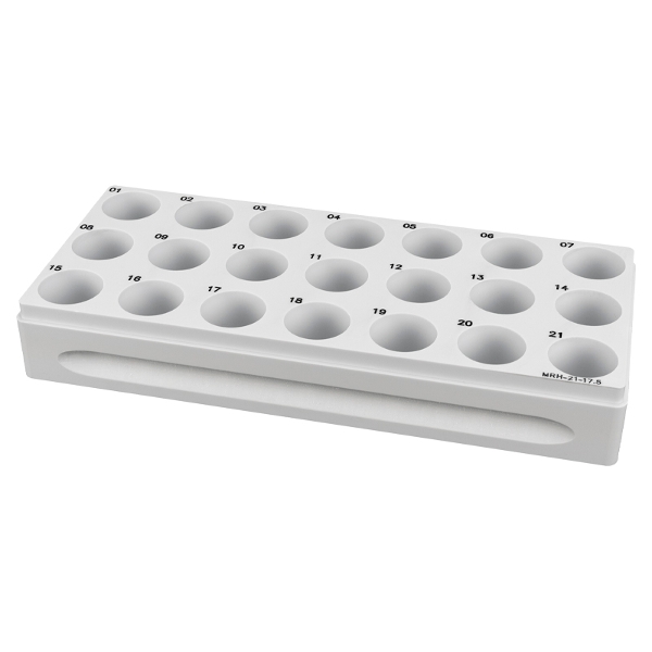 21 Position CPVC Micro Sample Rack - 17.5 mm OD Tall Version